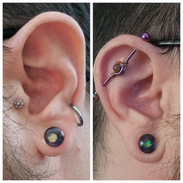Spacey Nebula Glass Plugs, 1 Pair, Double Flare - Etsy