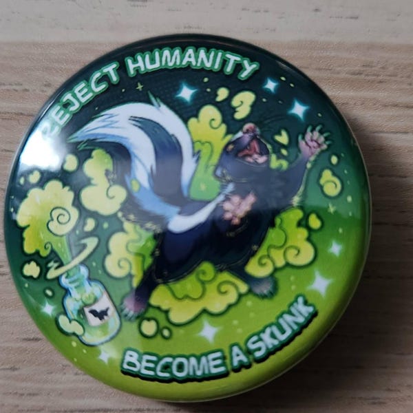 Hyena Paw & Maw - MAGNET / BIG BADGE - Stay Pawsitive, Be Mawesome ...