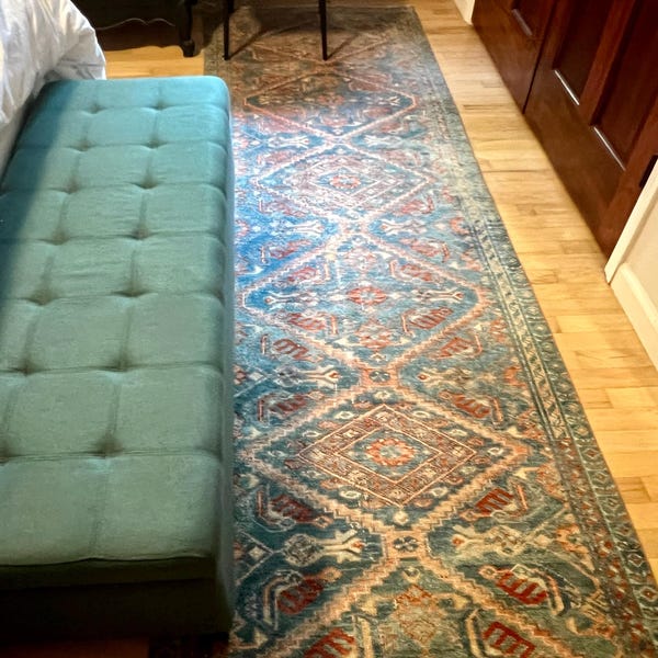 5x9 Muted Pink Green Vintage Turkish Area Rug, 5x9 Pastel Oushak Rug ...