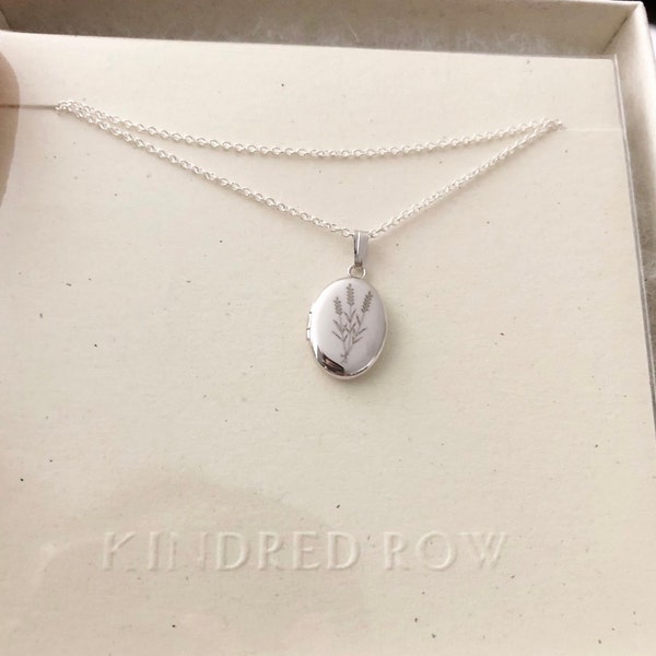 Lavender Oval Locket, Necklace, 14K Solid Gold, Gold Filled Locket ...