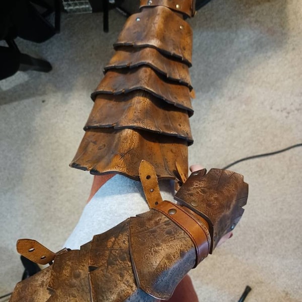 Dragon Scale Greaves for Viking Leg Armor for LARP Wasteland Cosplay ...
