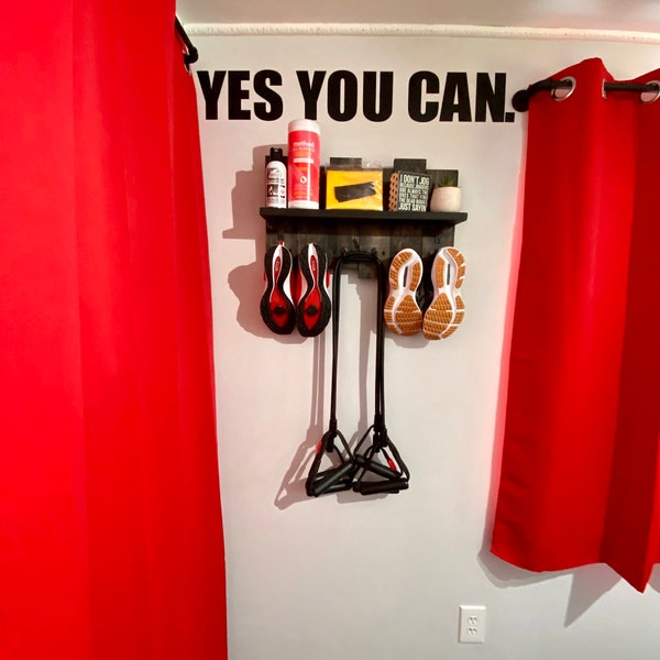 YES YOU CAN. Inspirational Wall Decal, Gym Design Ideas, Gym Wall Decal ...