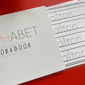 Trace & Erase Alphabet Workbook Dry Erase, Learn to Write Letters ...