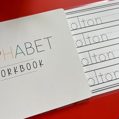 Trace & Erase Alphabet Workbook Dry Erase, Learn to Write Letters ...
