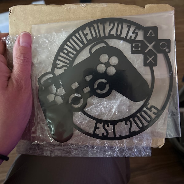 Custom Metal Gaming Sign With Led Light, Game Controller Metal Wall Art ...