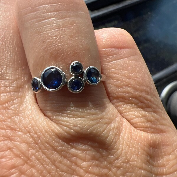 Baguette Open Cuff Ring Women / Two Stone Open Gap Wedding Band ...