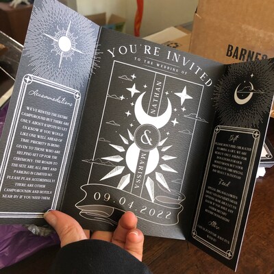 Kraft Paper Sun and Moon Wedding Invitation 'written in the Stars ...