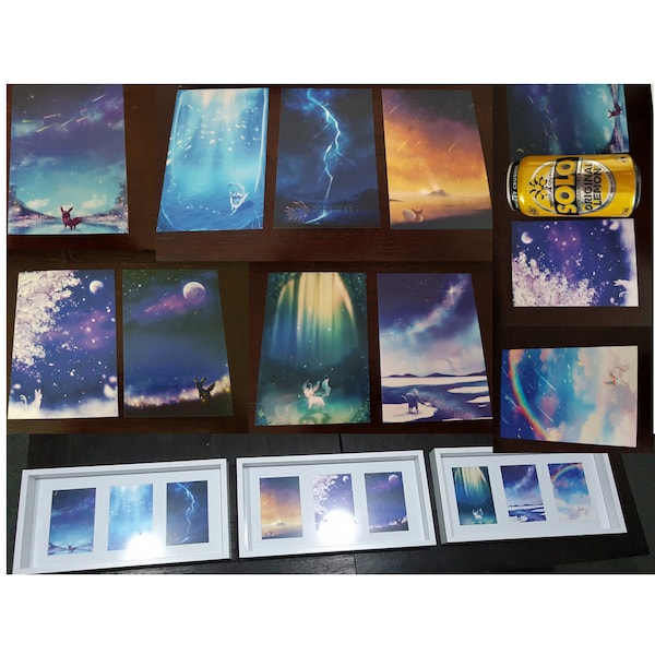 Pokemon Eeveelutions Postcard Set: Eevee, Jolteon, Flareon, Sylveon ...