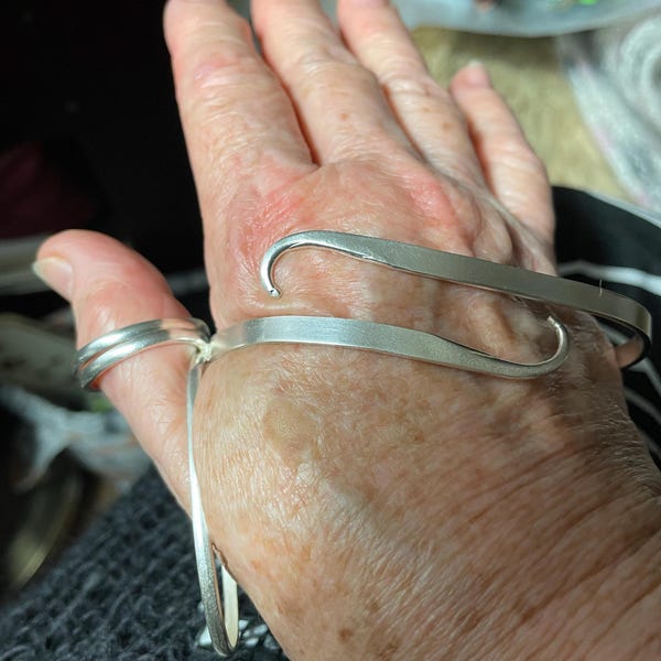 Arthritis Ring for Lateral Deviation,925 Sterling Silver Ring,splint ...