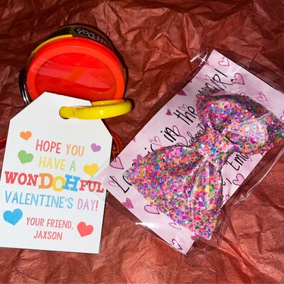 Valentine's Day Tag, Wondohful, Playdough Valentine's Tag, Colorful ...