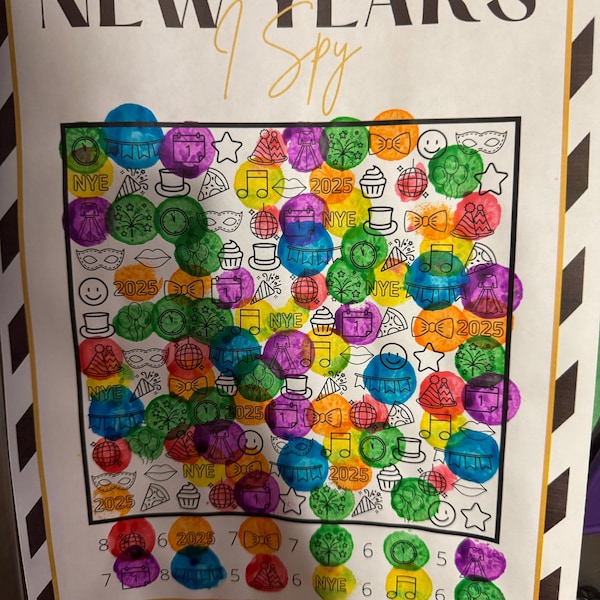 New Year's Eve I Spy | Printable New Year's Game | New Years Activity ...