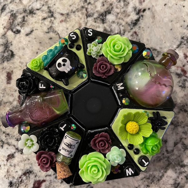 7 Day Pill Organizer 'fairies & Flowers' Cute Pill Box, Weekly Pill ...