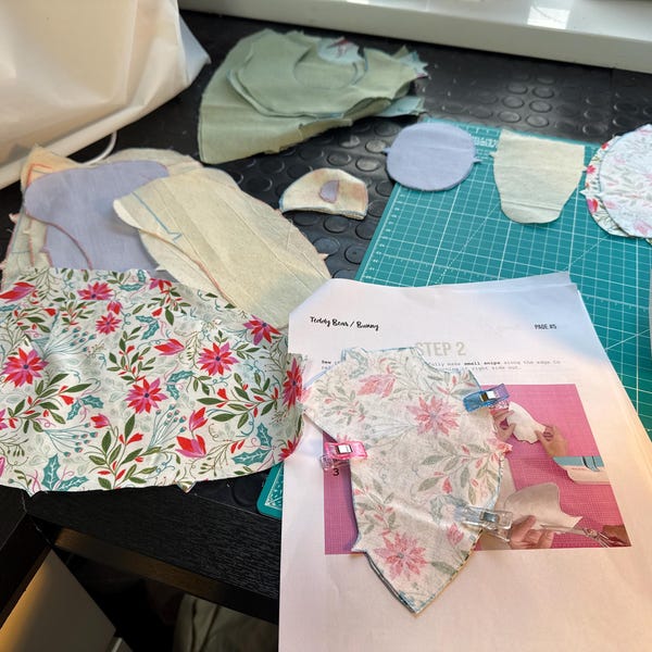 Memory Bear Pattern & Step-by-step Sewing Tutorial Teddy Bear Sewing ...