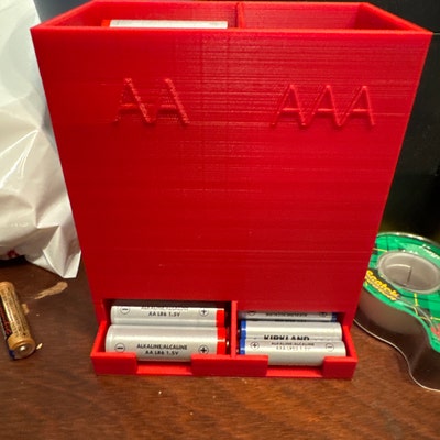 Rugged AA/AAA Battery Holder Battery Box Battery Organizer Battery ...