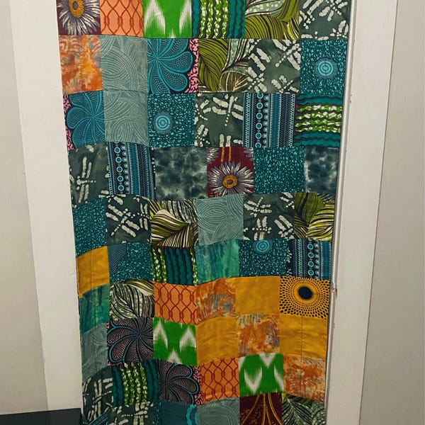 Smart African Print Handmade Patchwork Pencil Skirt 100% Cotton Double ...