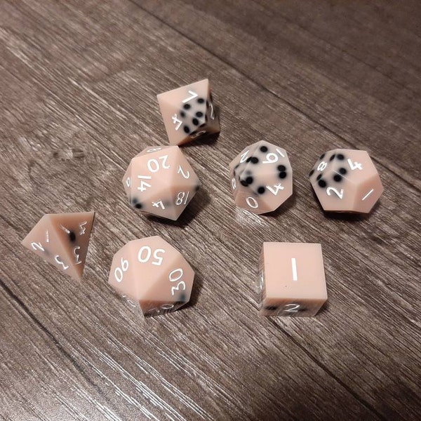 Milk Tea Boba Dice - Kawaii Dice, Boba Dice, Handmade Resin Sharp Edge ...