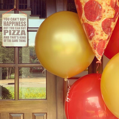 Pepperoni Pizza Balloon Foil Mylar 34 Pizza Party - Etsy