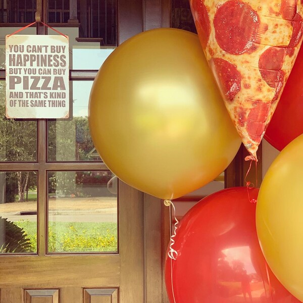 Pepperoni Pizza Balloon Foil Mylar 34", Pizza Party Balloon, Pizza ...