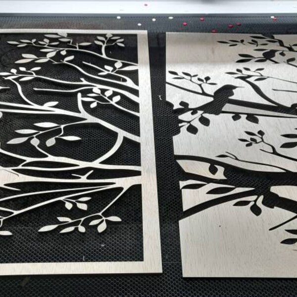 Tree 3 Panels, SVG, DXF, AI Digital Vector Design for Plasma and Laser ...
