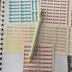 Mini Foil Planner Sticker 18 Pcs DAYSHIFT Work Shift Day Script Word - Etsy