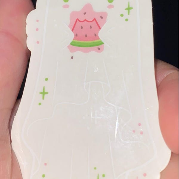 Watermelon Ghost Stickers: Summerween Transparent Art - Etsy