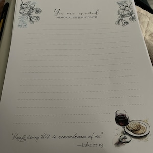 JW Memorial Letterhead | Watercolor Wine & Bread (pdf/word Printable ...