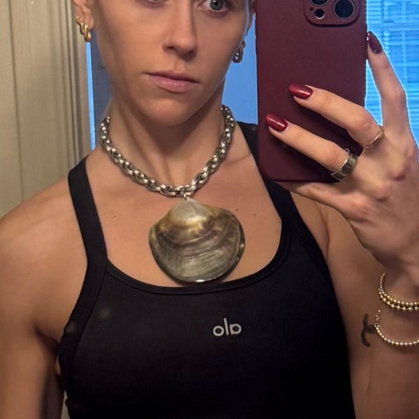 Large Shell Pendant Necklace, Giant Huge Shell Necklace, Natural Shell ...