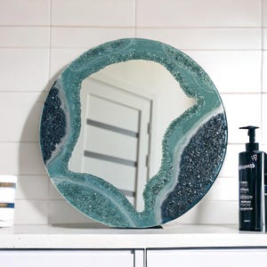 Luxury Epoxy Resin Mirror, Art Deco Mirror, Mirror Wall Decor, Unique ...