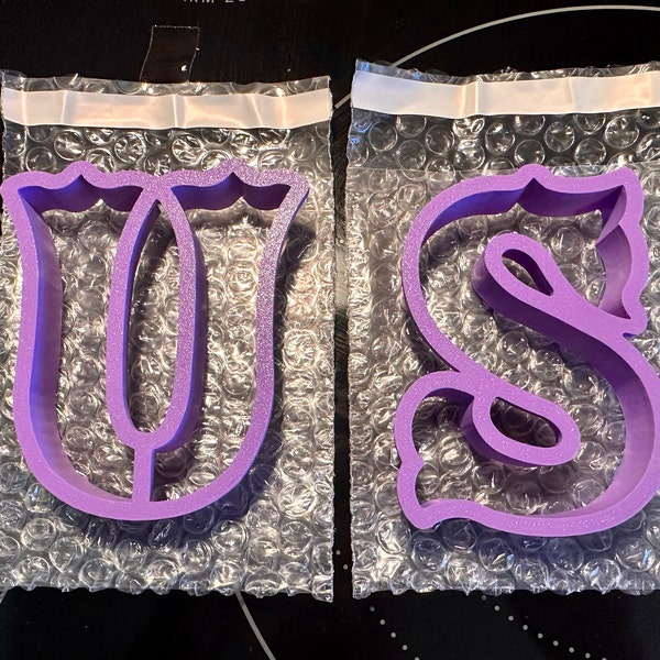 4" Fancy Alphabet Set Cutters - Etsy