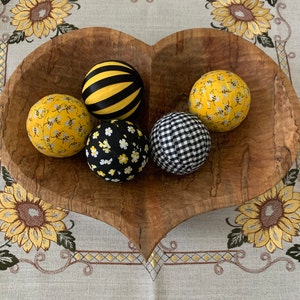 Berry Rag Balls Tiered Tray Decor, Cherry Dough Bowl Filler, Farmhouse ...