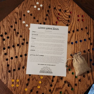 Family Game Night Wahoo Game Board, 8 Player Wahoo, Octagon Aggravation ...