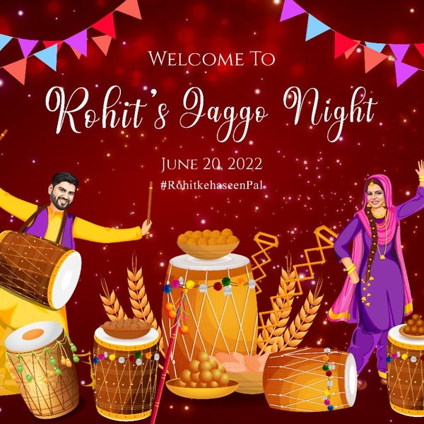 Garba Night Signages,indian Sangeet Decor Garba Sign Board,floral ...