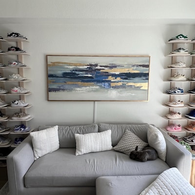 Floating Sneakers Shoes Display, Wooden Shelves, Birch Plywood Sneaker ...