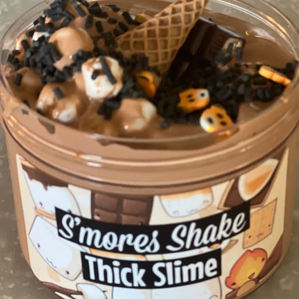 Smores Shake Thick Slime Scented W/charms & Extras Satisfying Stretchy ...