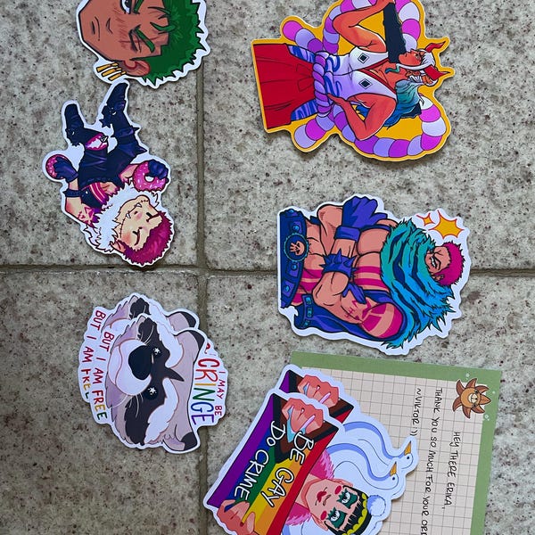 Arcane Inspired Stickers, Button Badges and Magnets Jinx, Vi and Viktor ...