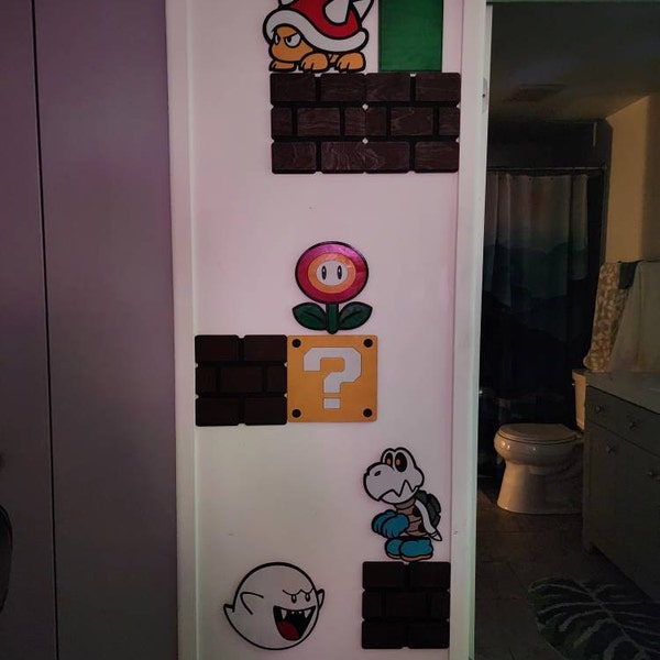 Customizable Mario Bros. Wooden Display - Etsy