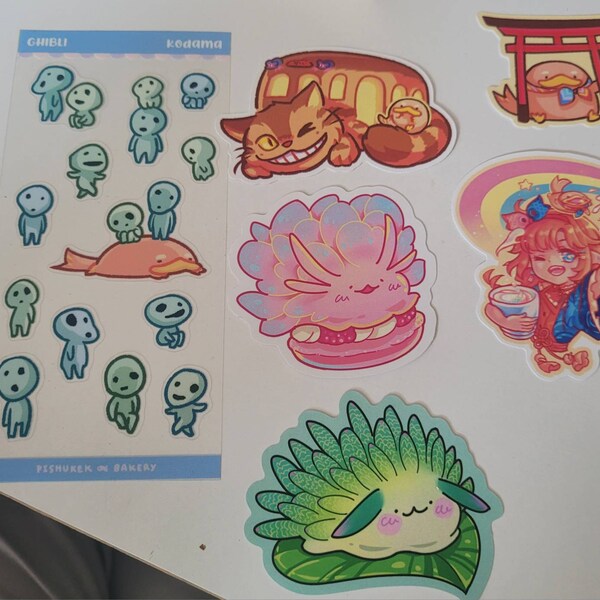 Cute Anime Chibi Clear Transparent Stickers - Etsy