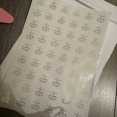 Custom Business Logo Branding Clear Stickers Labels, Clear Business ...