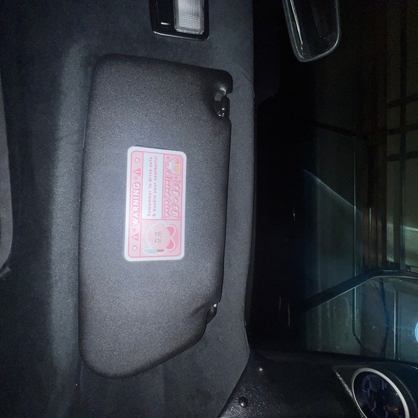 Cute Car Warning Sticker | Car Decal, Pink Kawaii, Airbag Label ...