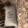 Embroidered Velvet Monogram Pillow. Insert Included. 12x20 Personalized ...