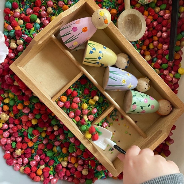 Spring Flower Peg Dolls - Small World Pretend Play Wooden Toys Eyfs ...