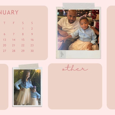 EDITABLE CALENDAR Desktop Wallpaper Pink Desktop Wallpaper Organizer ...