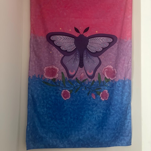 Cottagecore Aesthetic Asexual Pride Moth Flag | Ace Flag | Pride Flag ...
