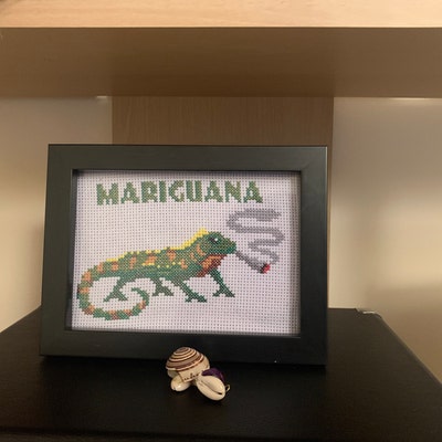 Weed Cross Stitch Pattern Set Marijuana Cross Stitch Bud Cross Stitch ...