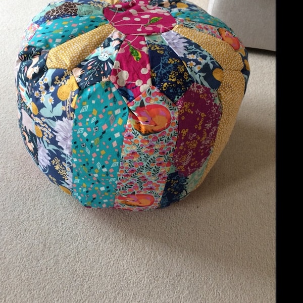 Patchwork Pouf PDF Sewing Pattern Moroccan Ottoman Pattern - Etsy