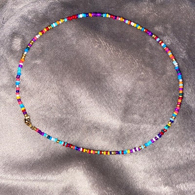 Multicolor Beaded Choker, Vsco, Rainbow, Beach Vibe, Summer, Dainty ...