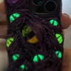 Handmade iPhone Case Glow in the Dark Purple Venom Cat Eyes Handmade ...