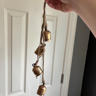 LOVE Chimes-wedding Bell and Heart Rustic Gold Decorations W/ Rope for ...
