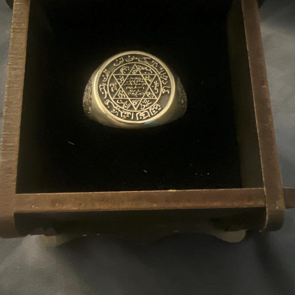 Seal of Solomon Ring, Seal of the Tetragrammaton, King Solomon's Sacred ...