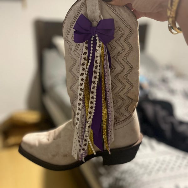 Missouri College Gameday Boot Bows | Black and Yellow Boot Bows | Game ...